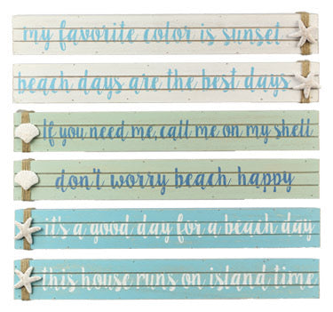 Beach Shell & Starfish Block Sign – Sea Things Ventura