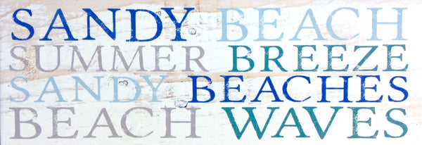 Sandy Beach Block Sign – Sea Things Ventura