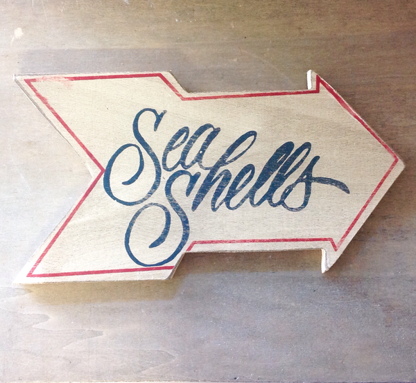 Sea Shells Arrow Sign – Sea Things Ventura