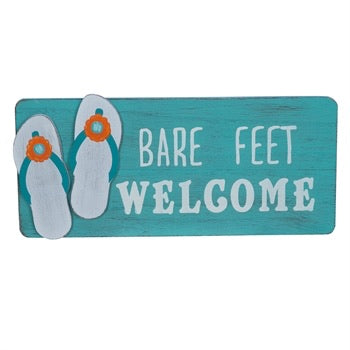 Bare Feet Welcome Wood Sign – Sea Things Ventura